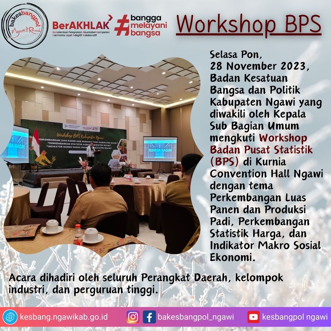 WORKSHOP BPS - Badan Kesatuan Bangsa dan Politik Kabupaten Ngawi